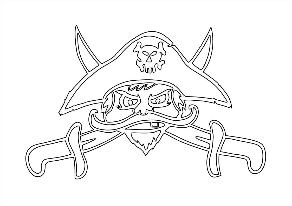 Adhesive film sand picture "pirate", sea, robber, sailor, ship ...