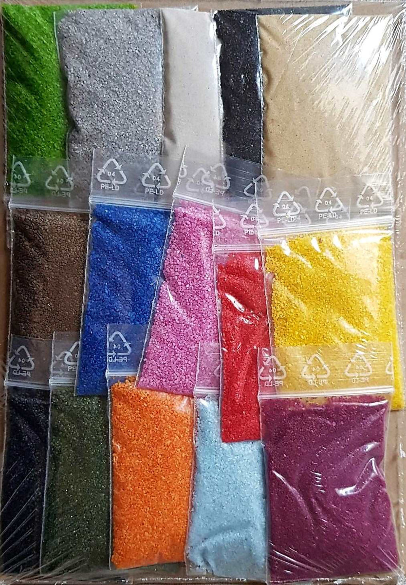 15-piece sand set, each bag approx. 20g – Sandelfe